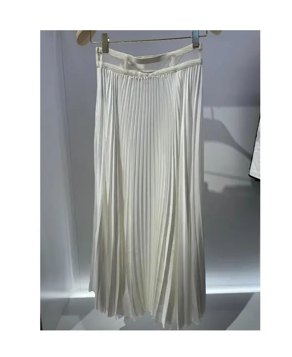 Dior Pleated High Waist Midi Skirt