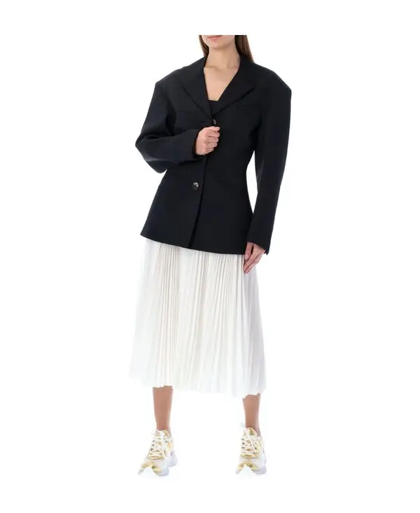 Dior Pleated High Waist Midi Skirt