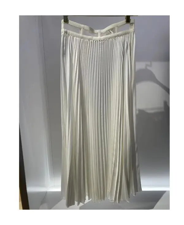 Dior Pleated High Waist Midi Skirt