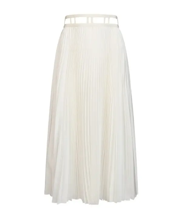 Dior Pleated High Waist Midi Skirt