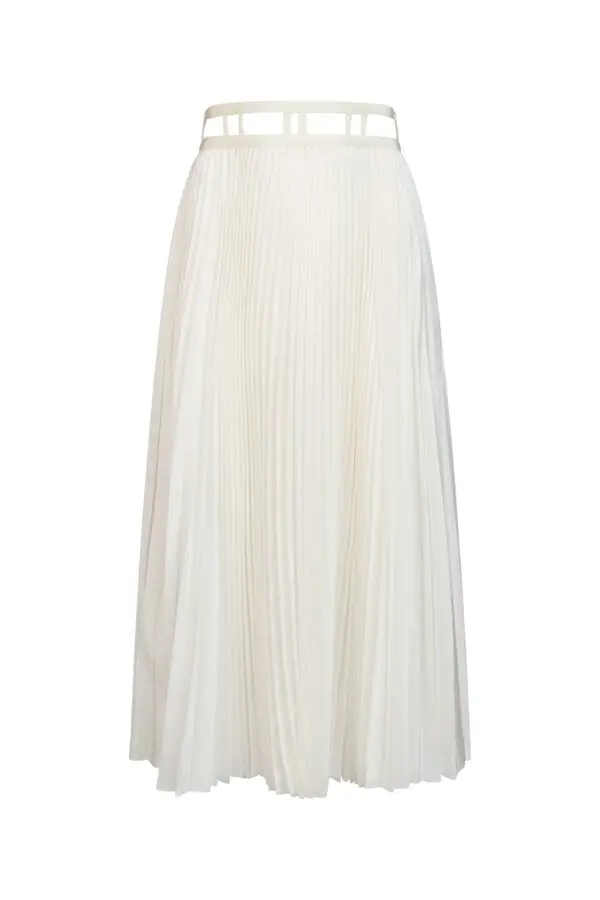Dior Pleated High Waist Midi Skirt