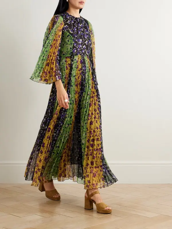 La DoubleJ Angel Pleated Maxi Dress