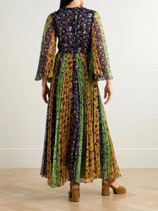 La DoubleJ Angel Pleated Maxi Dress