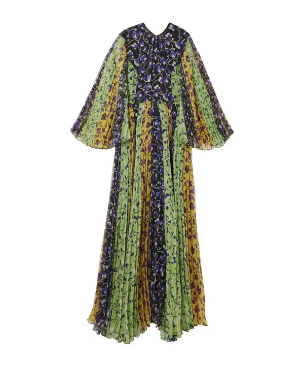 La DoubleJ Angel Pleated Maxi Dress - Multicolor