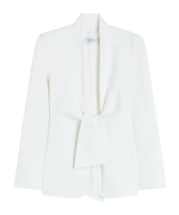 Max Mara Ghiotto Twist Detailed Blazer - White