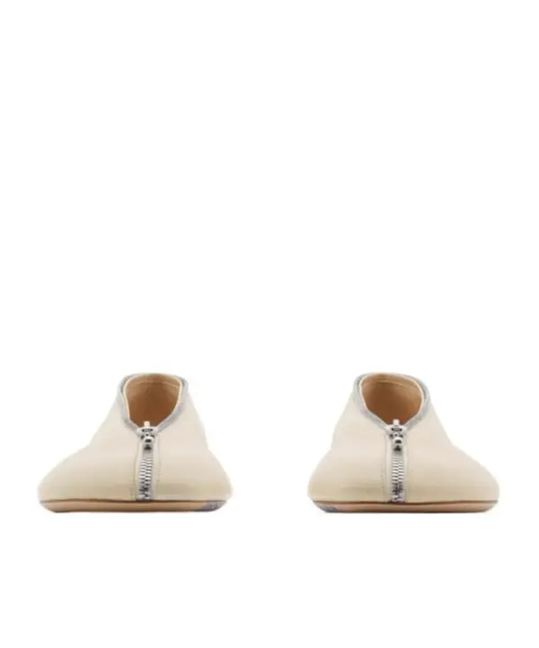 Burberry Sadler Zip Round-toe Ballerina