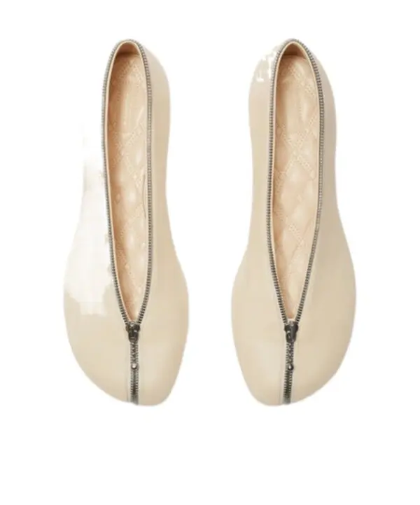 Burberry Sadler Zip Round-toe Ballerina