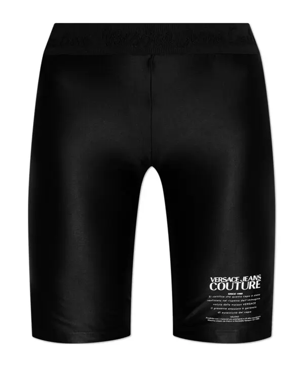 Versace Logo Detail Pants - Black