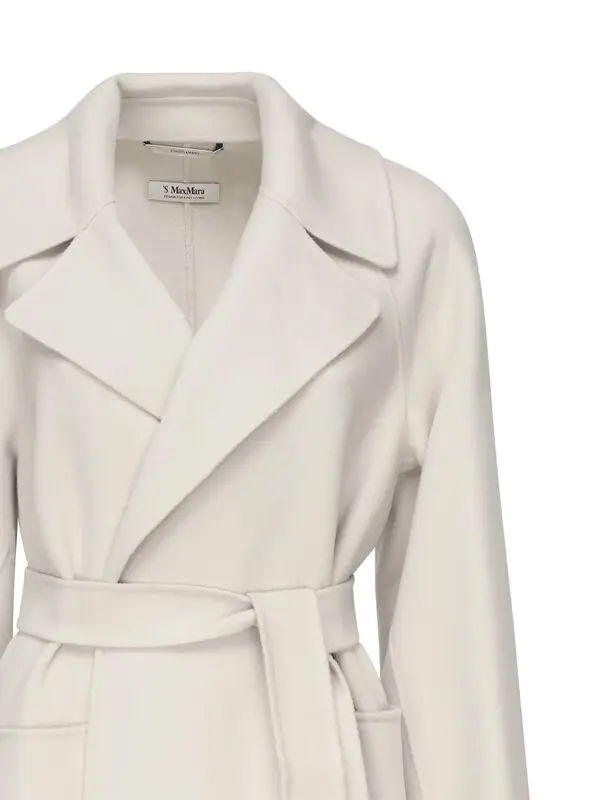 Max Mara Doris Belted Long-sleeved Coat - Ivory