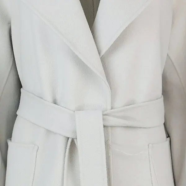 Max Mara Doris Belted Long-sleeved Coat - Ivory