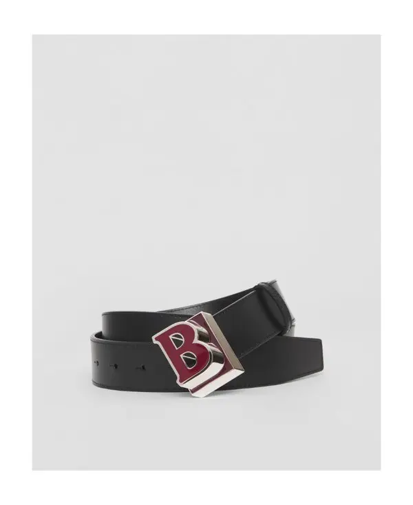 Burberry Letter Graphic Leather Belt