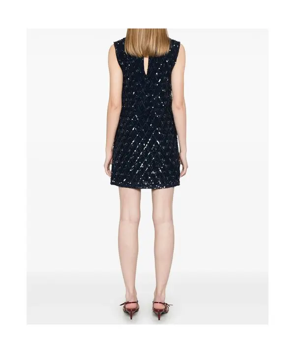 P.a.r.o.s.h Sequin Mini Dress - Blu