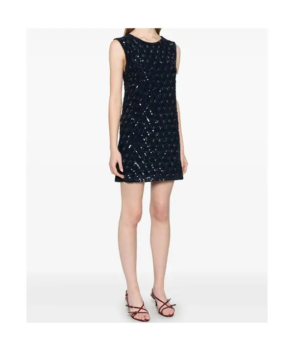 P.a.r.o.s.h Sequin Mini Dress - Blu
