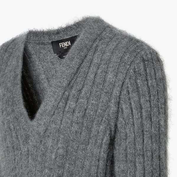 Fendi V-neck Long Sleeve Jumper