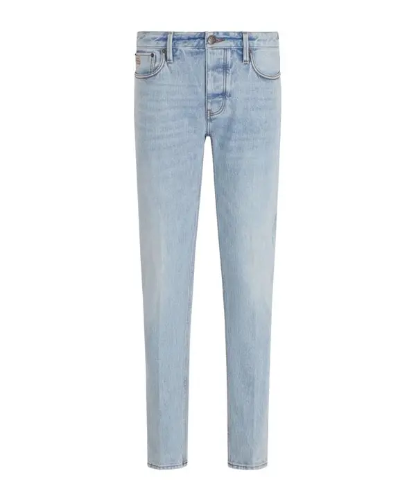 Emporio Armani J75 Slim-fit Jeans In Selvedge Denim - Blue