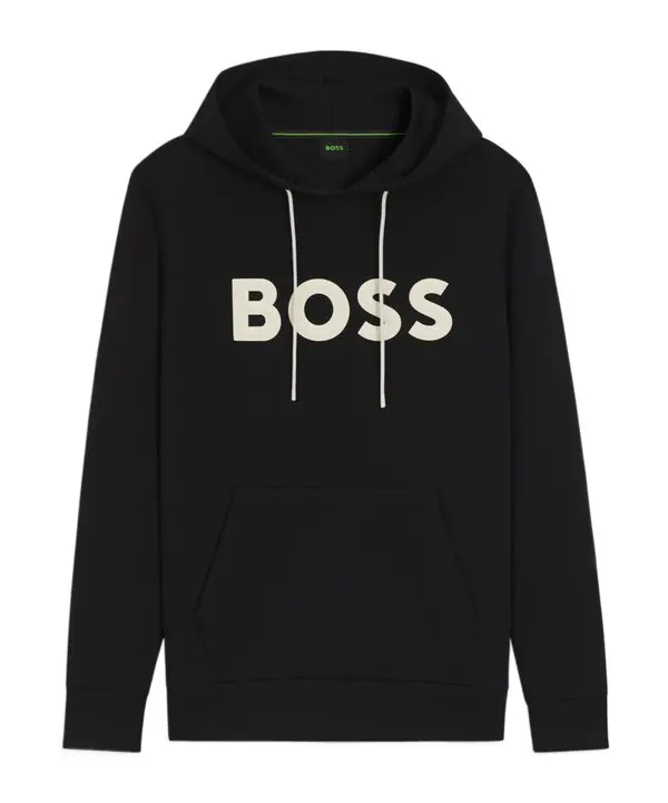 Hugo Boss Boss Logo Drawstring Hoodie - Black