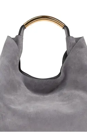 Moschino Top Handle Handbag With Side Logo - Grey