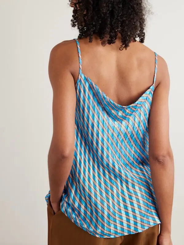 Dries Van Noten Striped Draped Tank Top