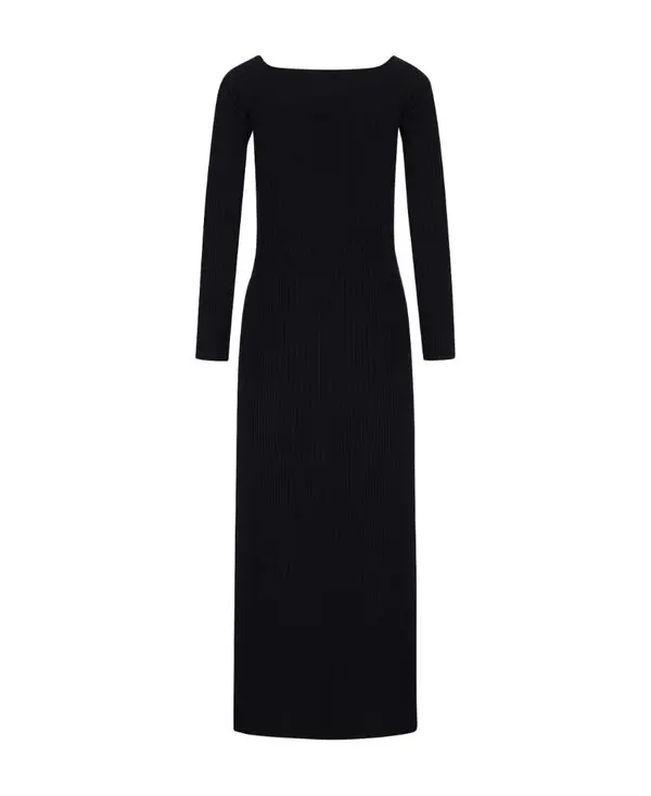 Chloé Long Sleeved Ribbed Maxi Dress