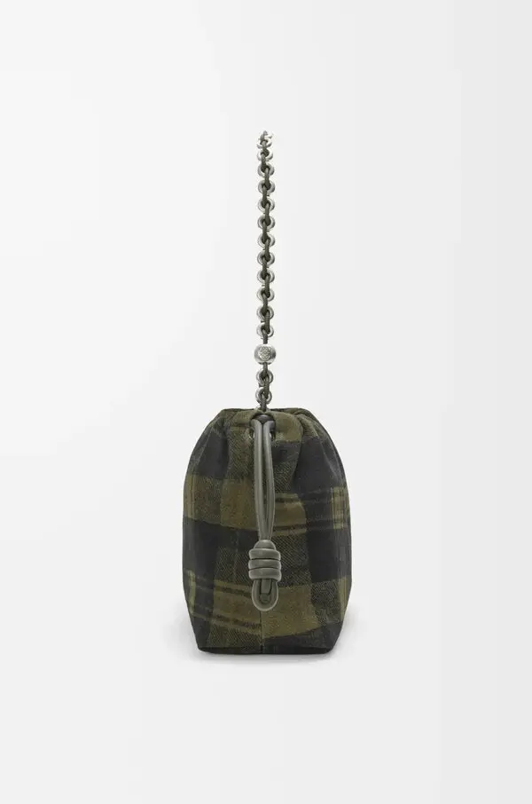 Loewe Medium Flamenco Tartan Suede Purse