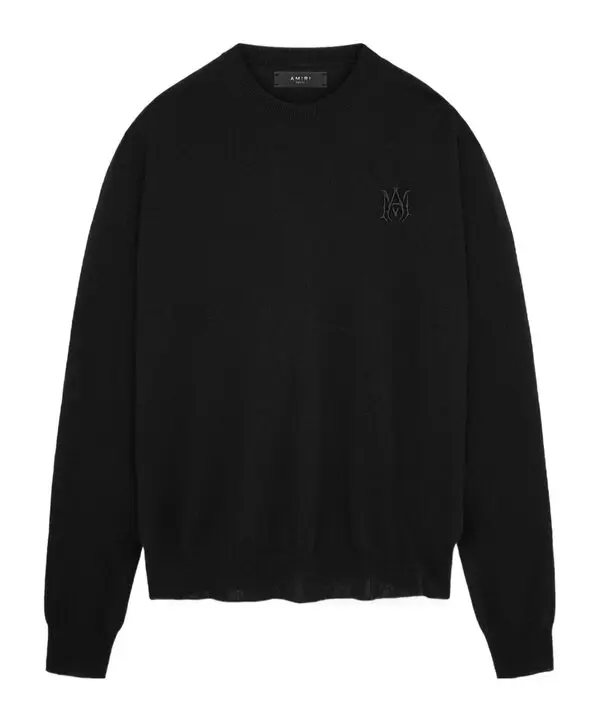 Amiri Logo-embroidered Cashmere Sweater - Black