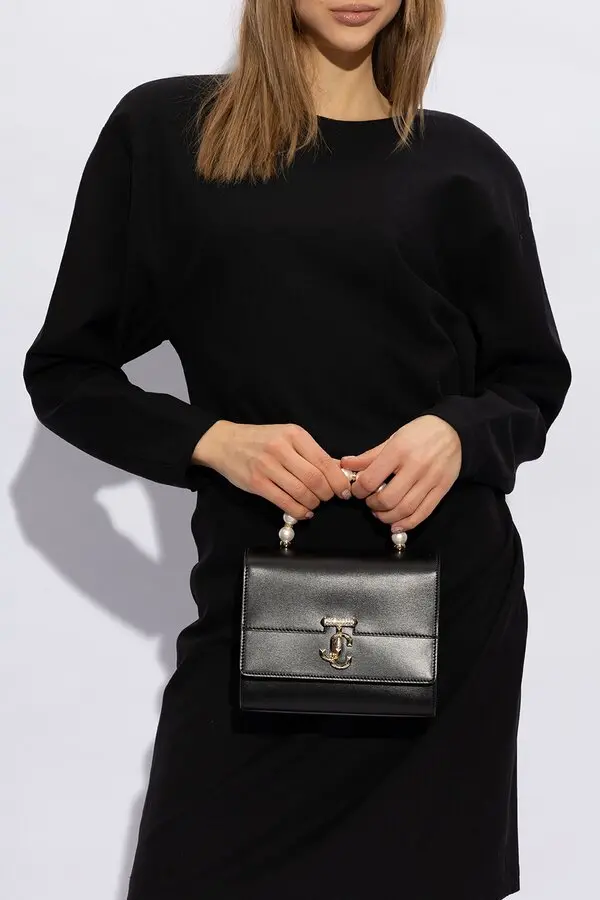 JIMMY CHOO Small Avenue Leather Tote Bag