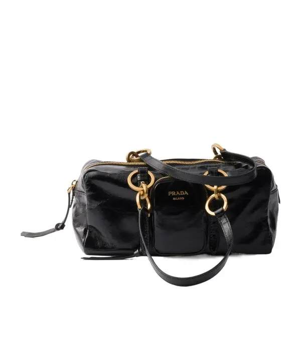Prada Trunk Zipped Handbag - Black