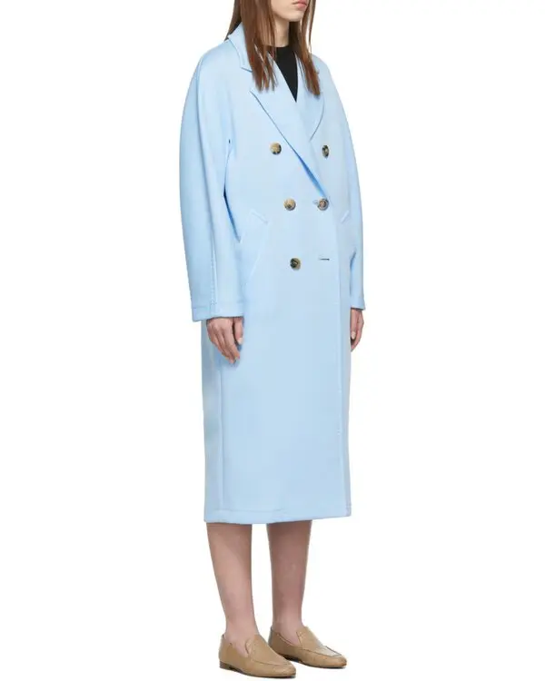 Max Mara Double Breasted Coat - Blue