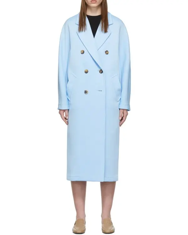 Max Mara Double Breasted Coat - Blue