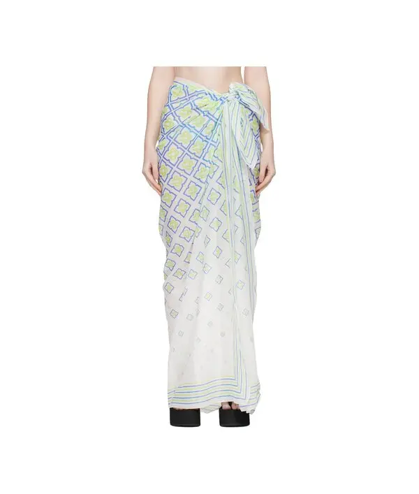 Casablanca Gradient Letter Pattern Midi Skirt