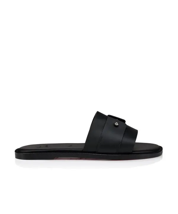 CHRISTIAN LOUBOUTIN Chambelimuly Leather Flat Sandals