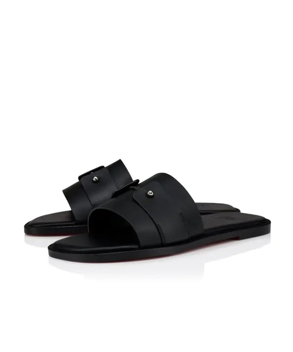 CHRISTIAN LOUBOUTIN Chambelimuly Leather Flat Sandals