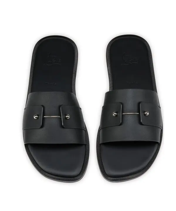 CHRISTIAN LOUBOUTIN Chambelimuly Leather Flat Sandals
