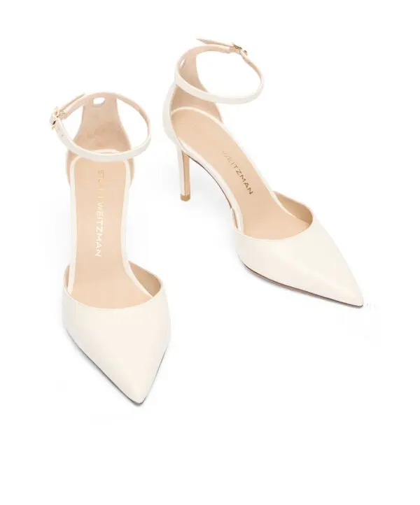 STUART WEITZMAN Power Strap 85 Stiletto Pumps - Cream