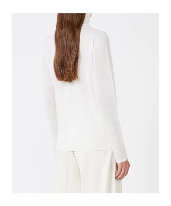 Max Mara Saluto Turtleneck Long-sleeved Jumper - White