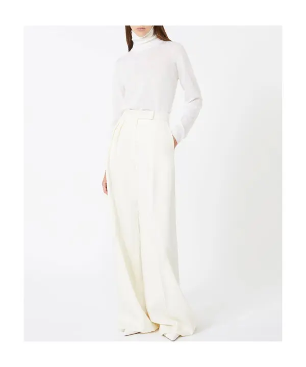 Max Mara Saluto Turtleneck Long-sleeved Jumper - White