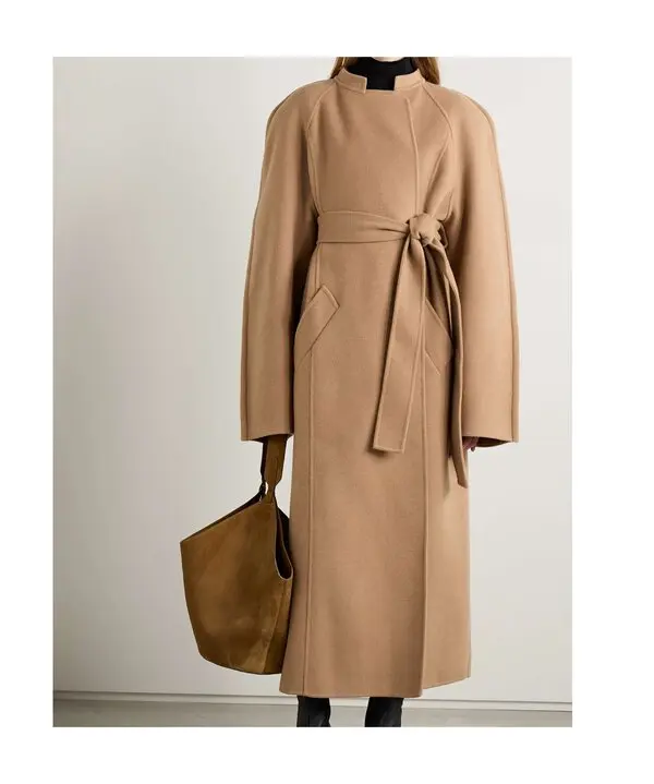 Khaite Rothen Belted Coat - Camel