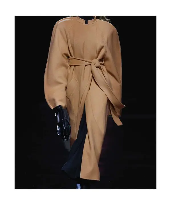Khaite Rothen Belted Coat - Camel