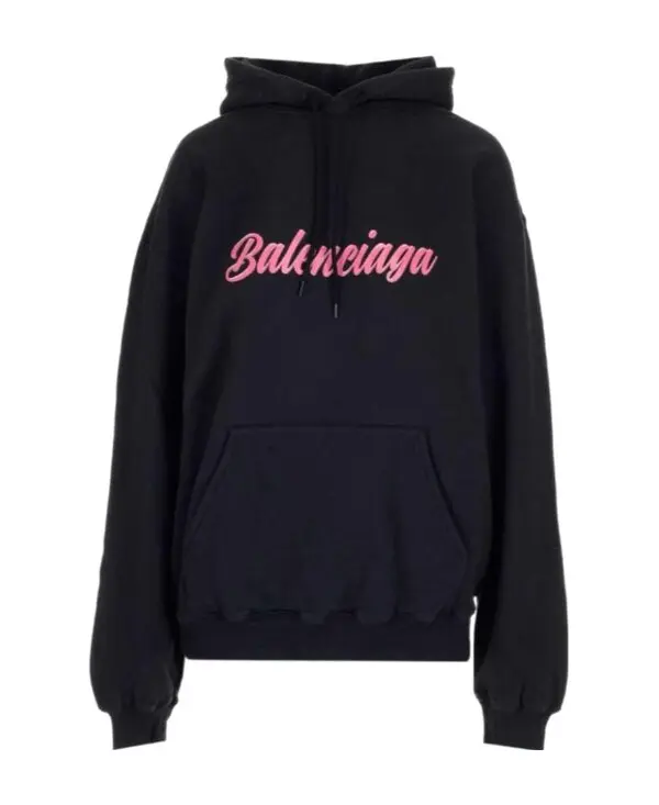 Balenciaga Logo Hoodie - Black