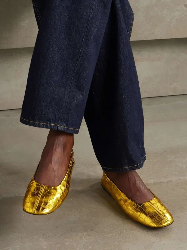 Dries Van Noten Round Toe Ballet Flats