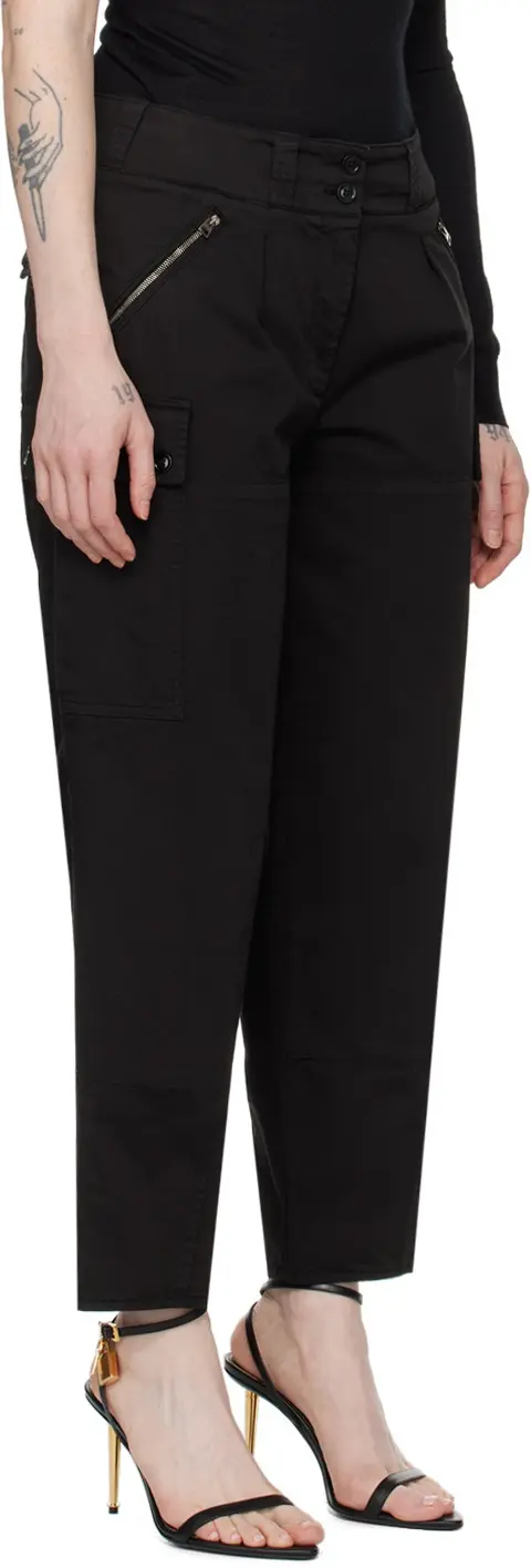 TOM FORD Cropped Cargo Pants - Black