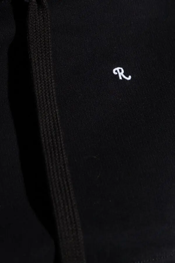 Raf Simons Cropped Short Sleeve Hoodie - Black