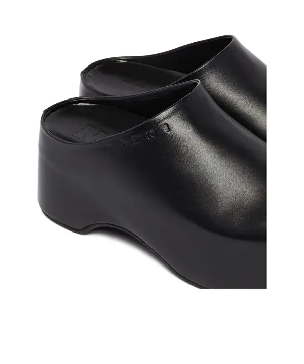 Marni Logo-embossed Platform Clogs