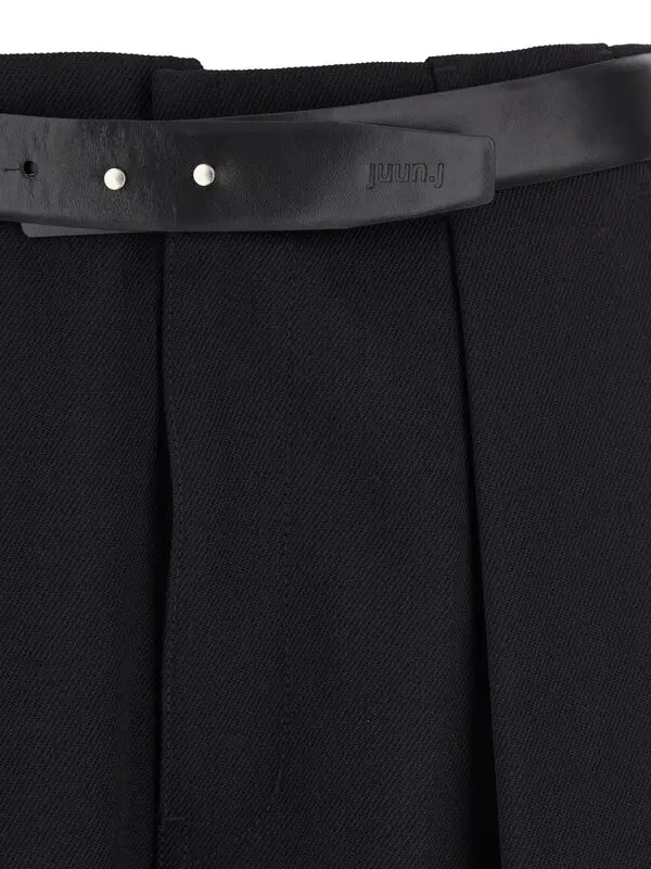 JUUN.J Pleated Belted Trousers