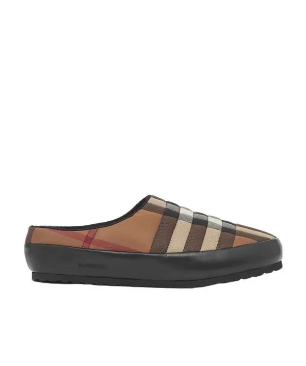 Burberry Northaven Vintage Checked Quilted Slippers - Black