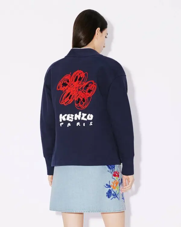 Kenzo Drawn Varsity Embroidered Hooded Sweatshirt