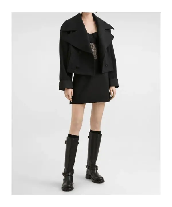 Dolce & Gabbana Crepe Mini Skirt With Tulle Detail