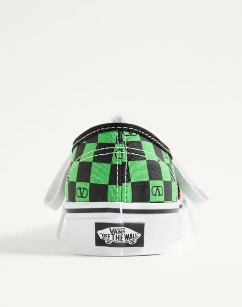 Valentino Garavani X Vans Checked And Printed Lace-up Sneakers