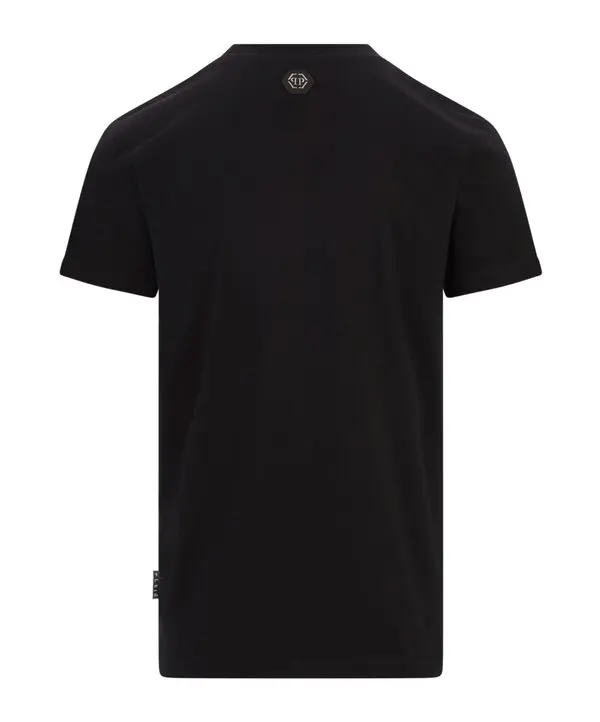 Philipp Plein Skull Printed Round Neck Ss T-shirt - Black
