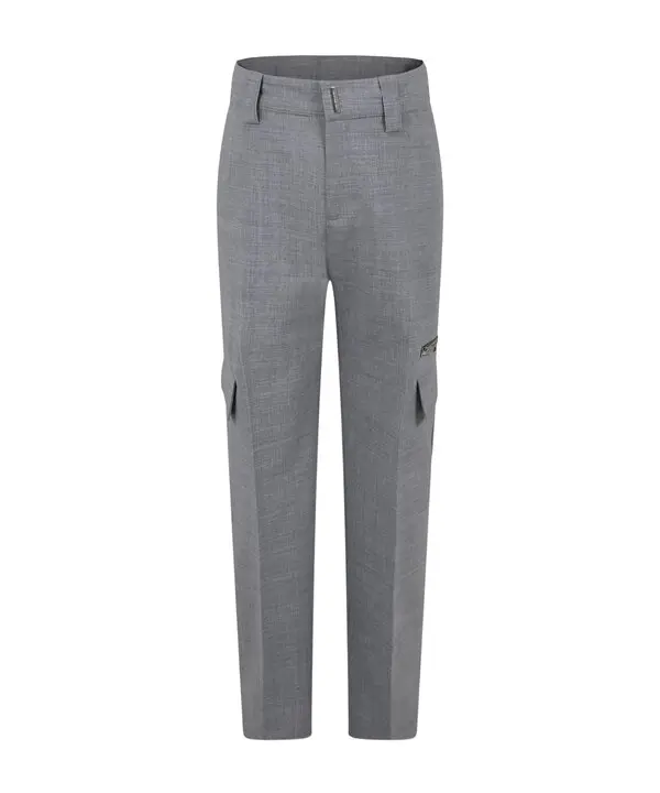 Givenchy Straight Leg Cargo Pants With Silver Logo Detail